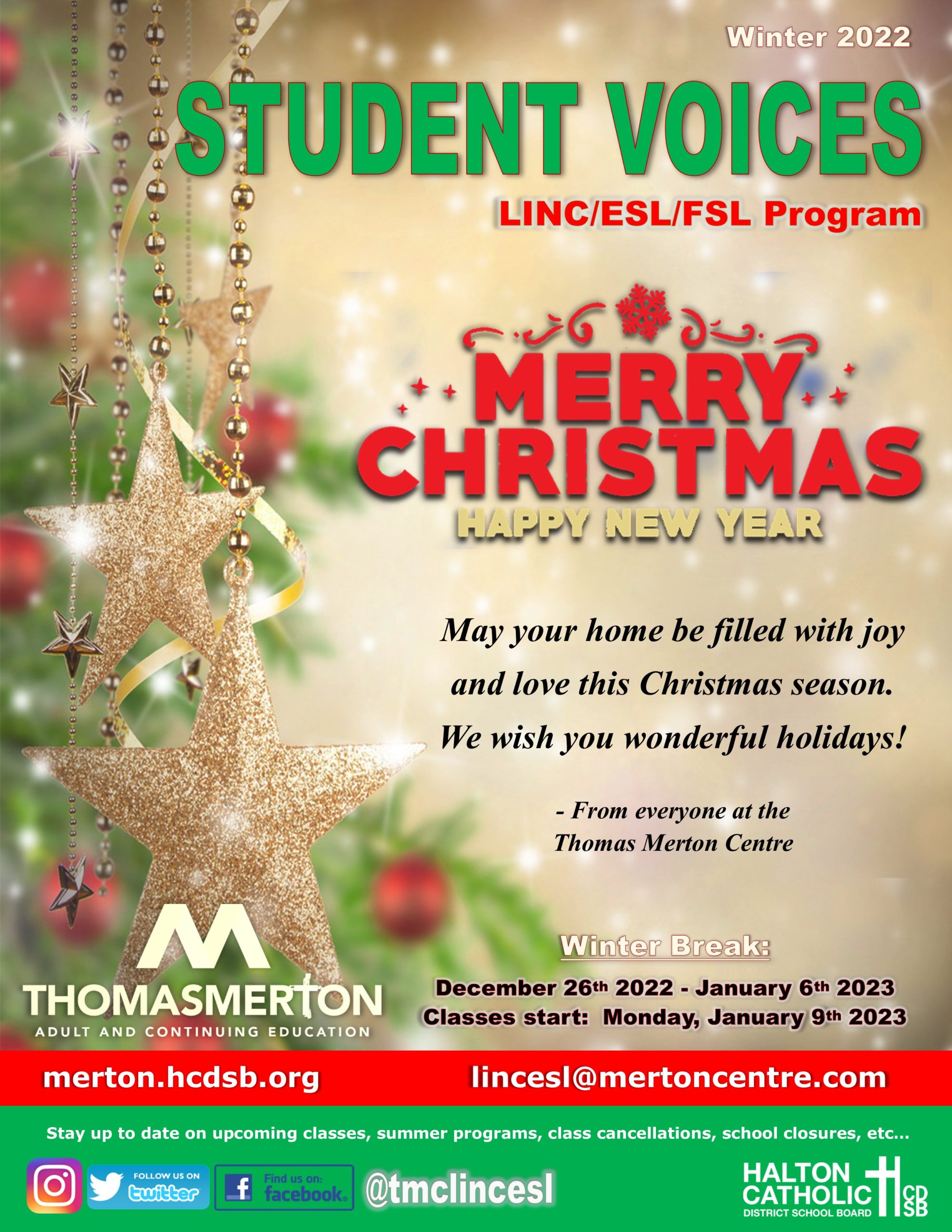 Hot off the press! Student Voices Winter 2022 edition! – Thomas Merton